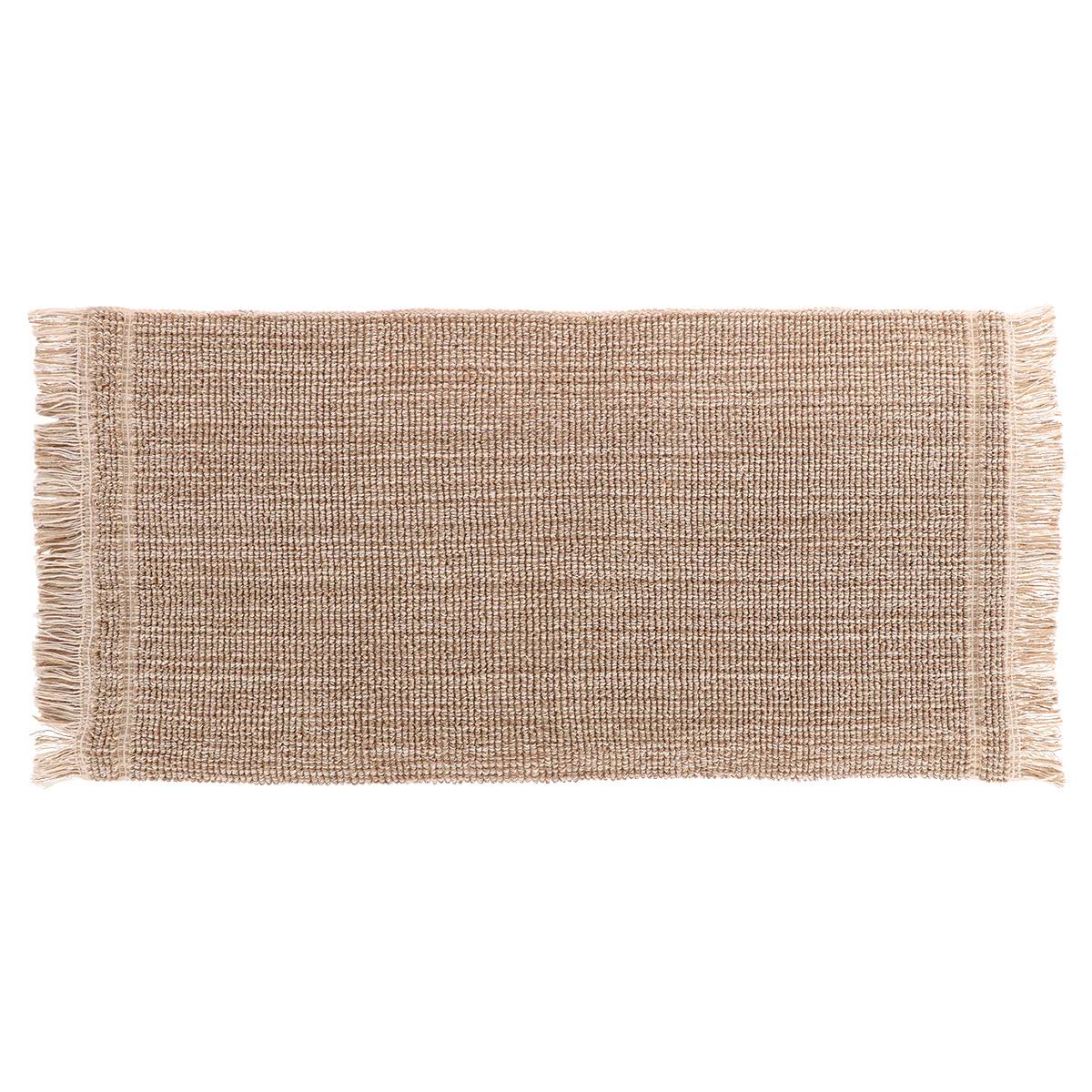 Tapis ninon coton/ autres fibres 45x90 cm - taupe - Tendance | Leroy Merlin