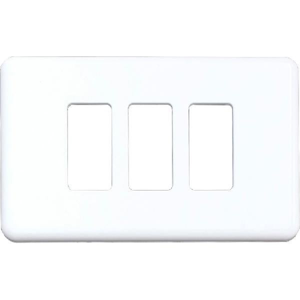 CACHE INTERRUPTEUR PLASTIQUE 3P BLANC** | Leroy Merlin