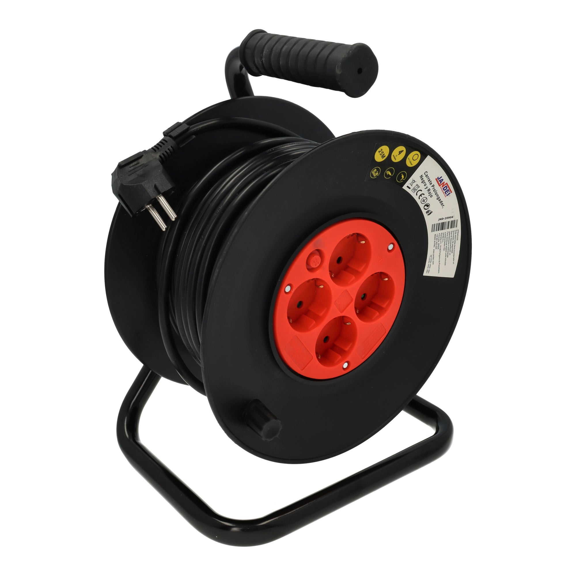 Jandei Enrouleur électrique extensible Enrouleur de câble avec poignée ...