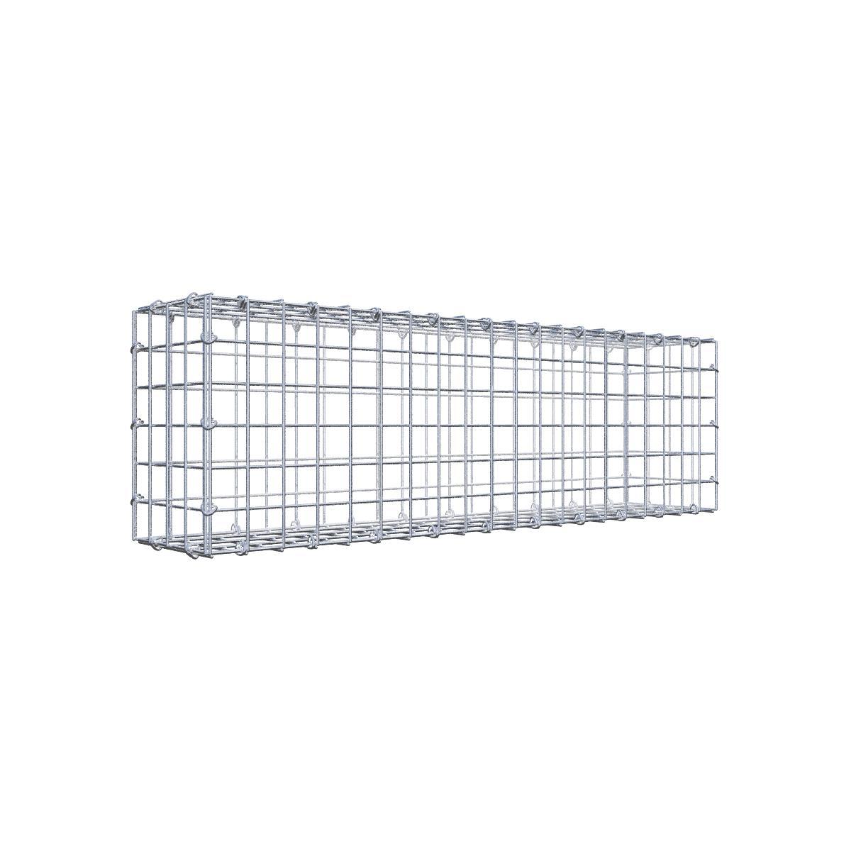 Gabiona - Gabion 100 cm x 30 cm x 20 cm (L x H x P), mailles 5 x 5 cm, Anneaux en C - robuste ...