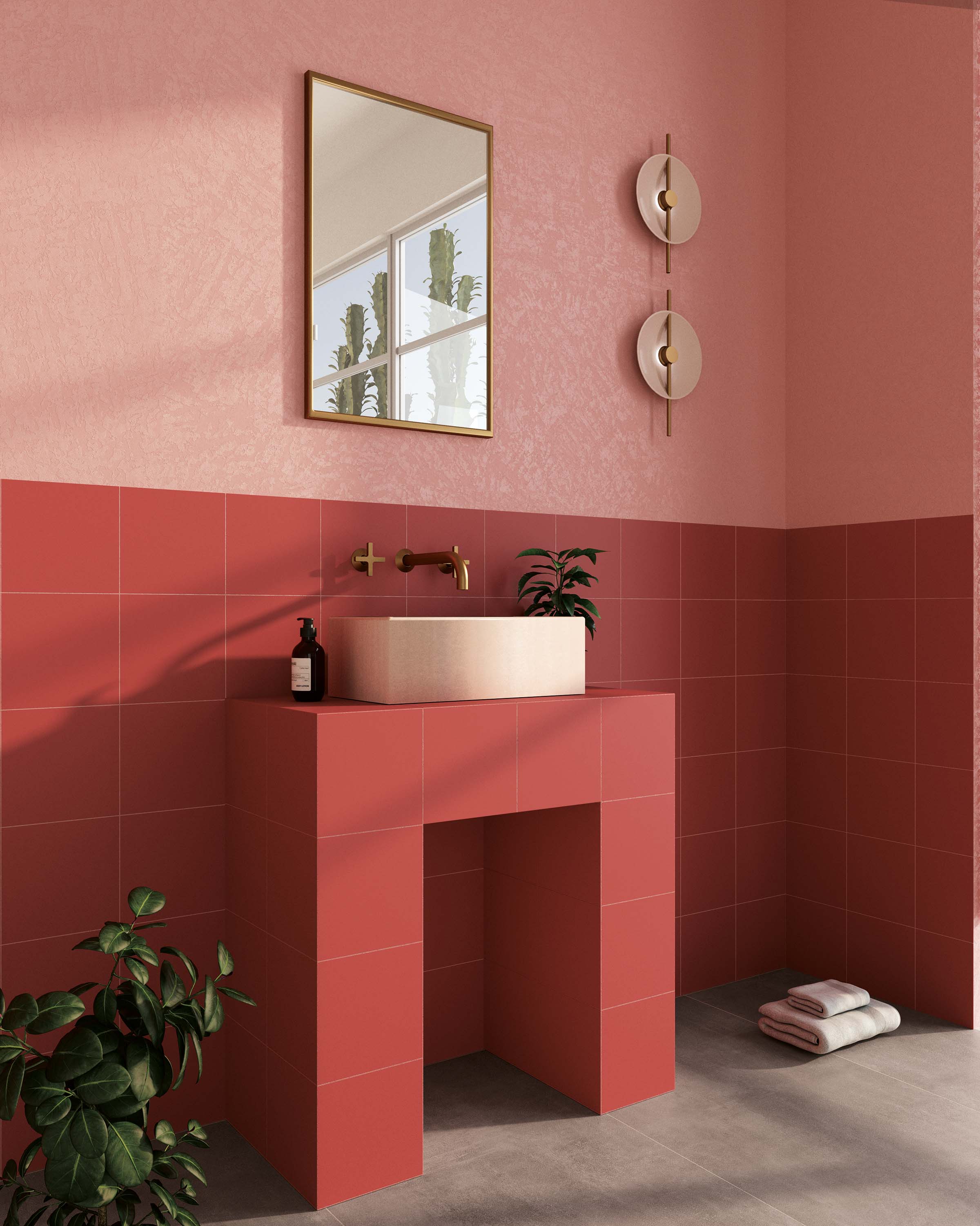 CUBIC ROJO MATE (PR) 20x20 Pâte rouge. Revêtement mural, couleur lisse ...