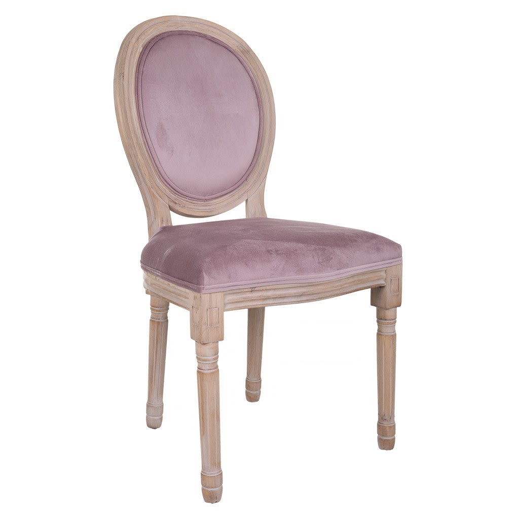Chaise rose rembourrée en bois 48x46x48/96h | Leroy Merlin