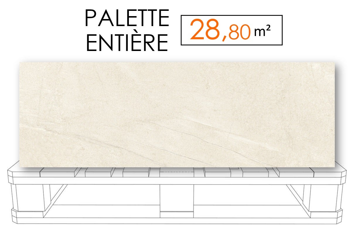 FAIENCE NATURE BONE 40 X 120 RECTIFIÉ - Palette entière de 28,80m² ...