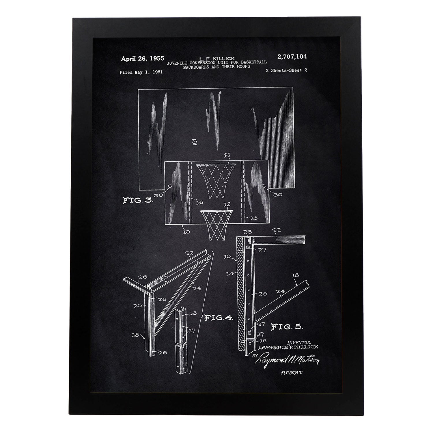 Brevet Avec Mécanisme De Base. Perte Avec Old Patent Design Black Cadre ...