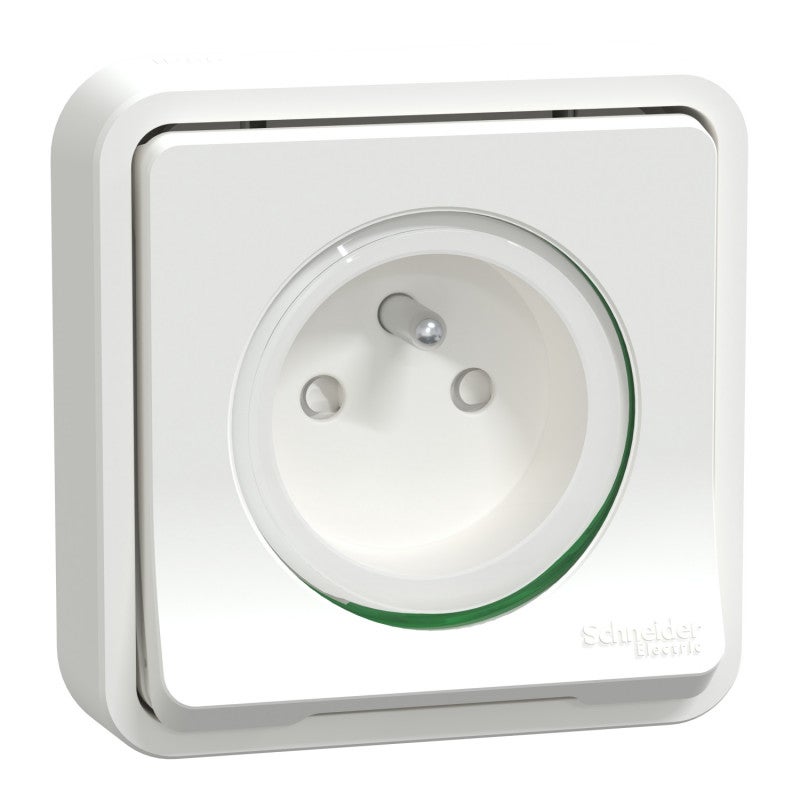 Prise de courant 2P+T Mureva Styl Schneider Electric - Encastrée - 16A ...
