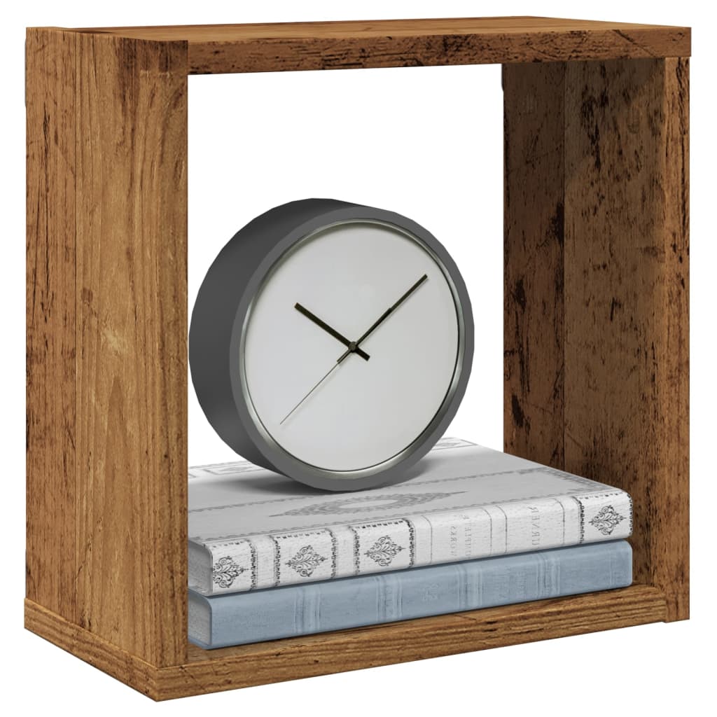 Mensole cubo da parete 6 pz legno vecchio 30x15x30 cm | Leroy Merlin