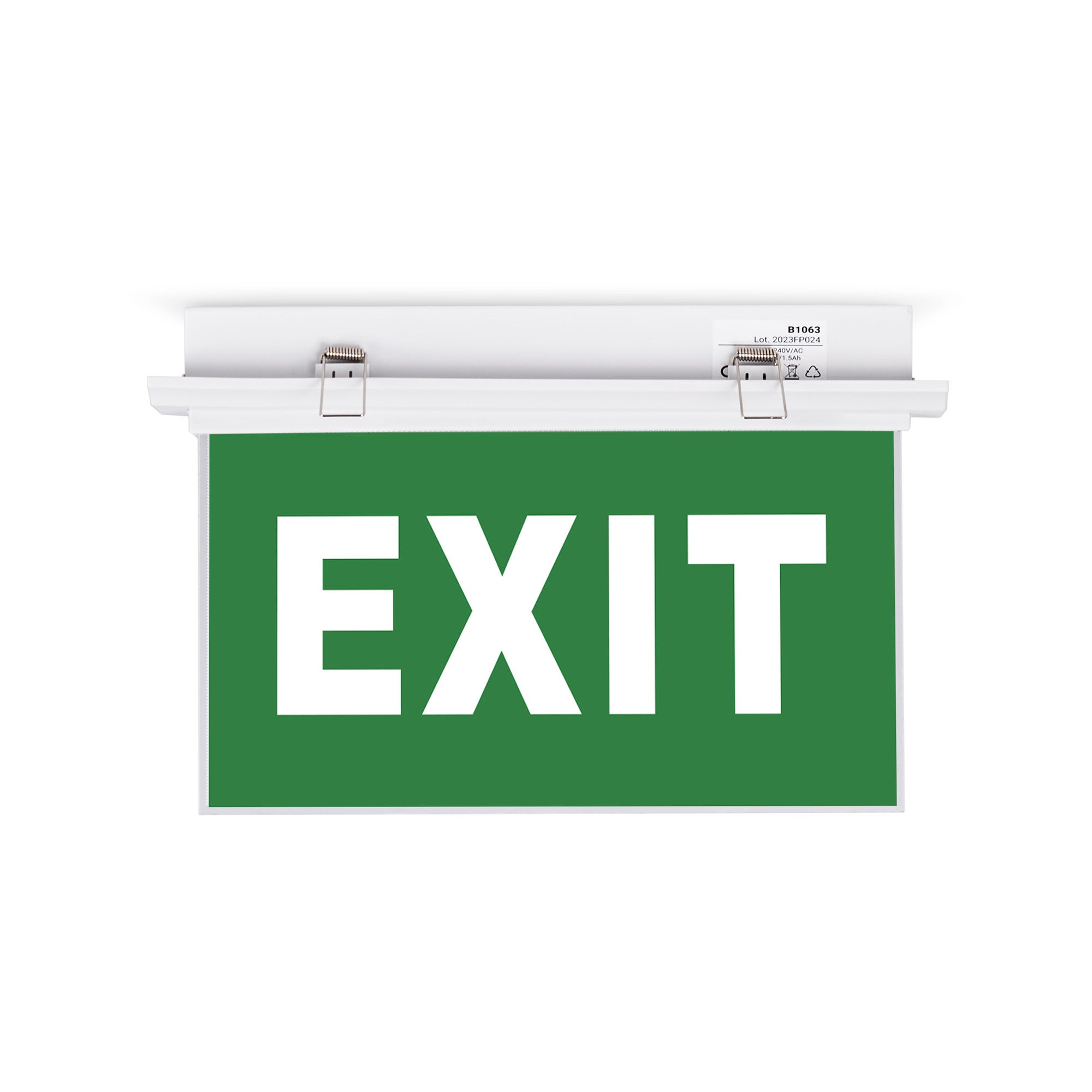 Luz de emergencia permanente con cartel "Exit" - Empotrable | Leroy Merlin
