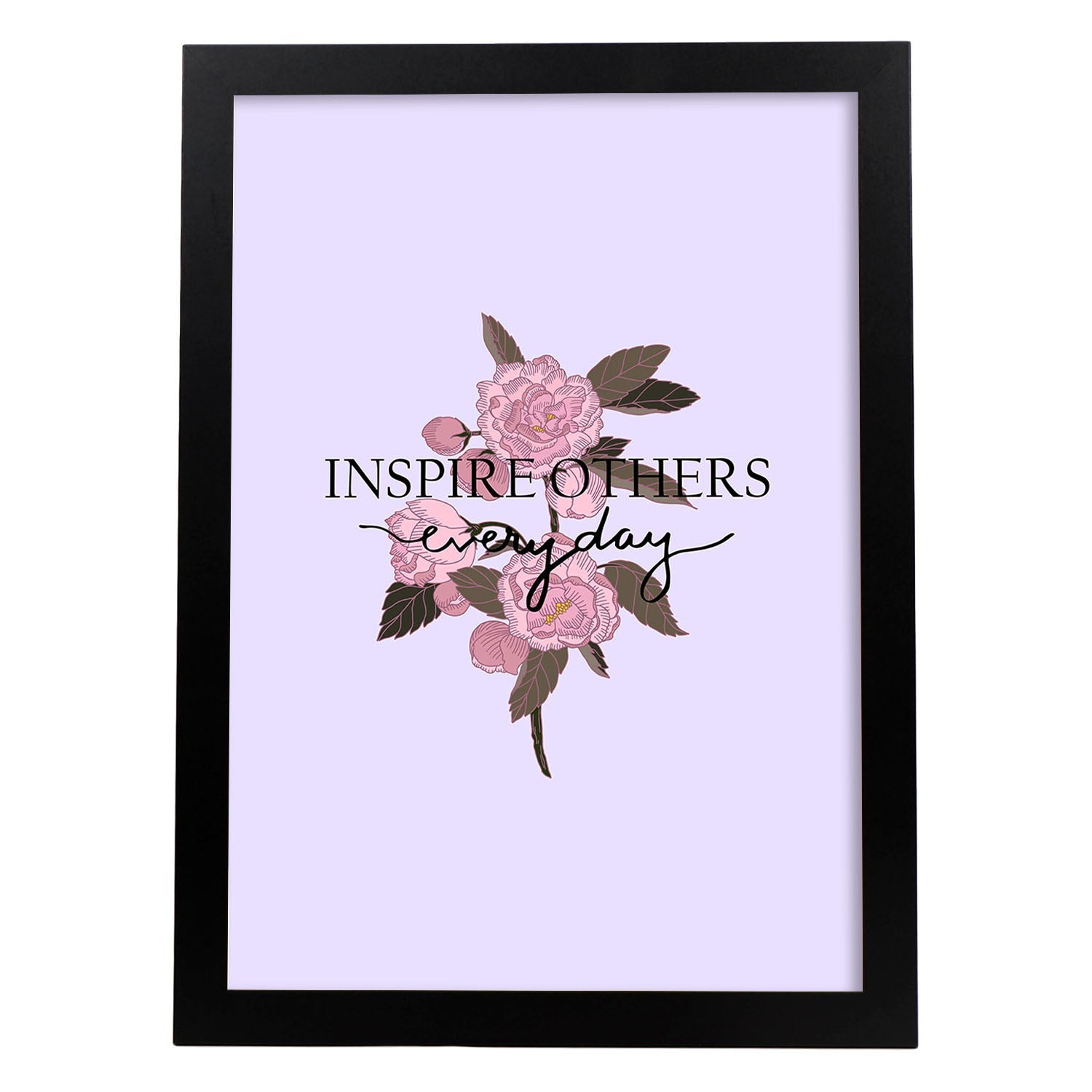 Posters Con Mensajes Felices Ilustrados. Lamina De Decoracion 'inspire ...