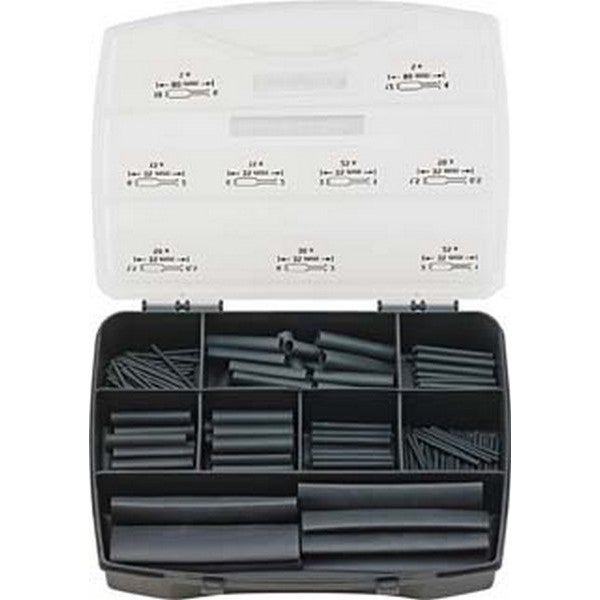 HellermannTyton-Manchons thermorétractables en coffret SHRINKIT321 BASIC, rétreint 3:1, noir ...