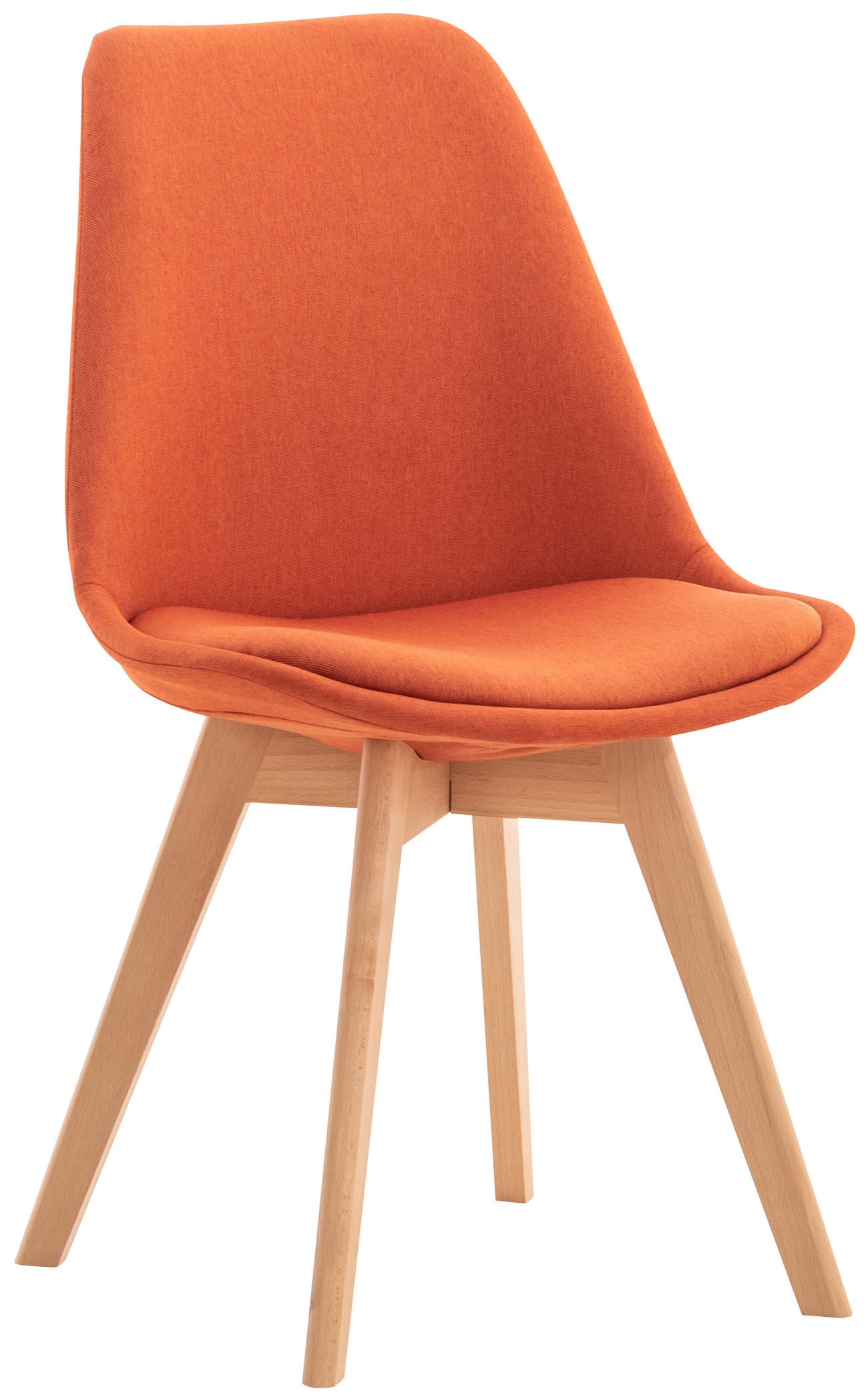 Chaise Linares en tissu orange | Leroy Merlin