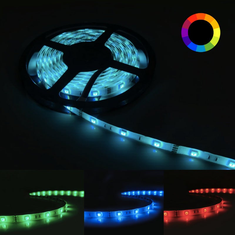 Tira LED RGB 12V 5M 5050 - 30 LED/m / IP44 - SILUMEN | Leroy Merlin