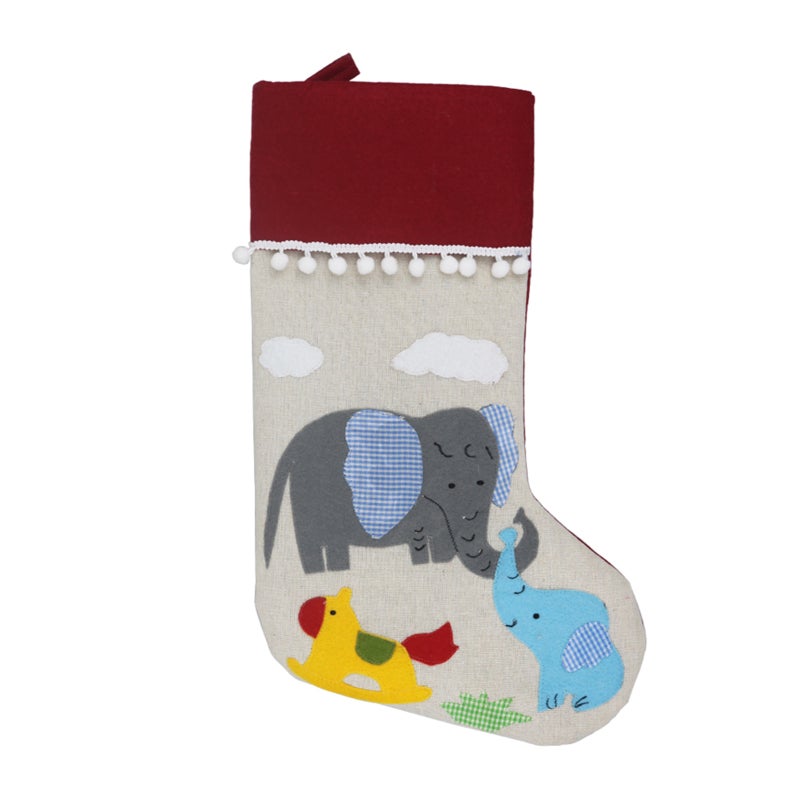 Adorno navideño para calcetín, decoración navideña, diseño de elefante ...