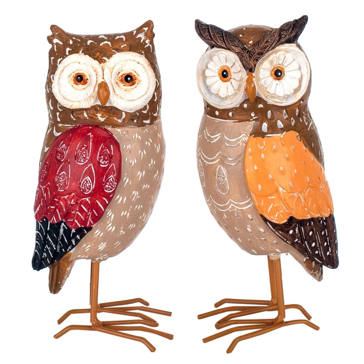 By SIGRIS Figura Búhos 2 Unidades MARRÓN de Resina 17*8*9cm Figura de ...