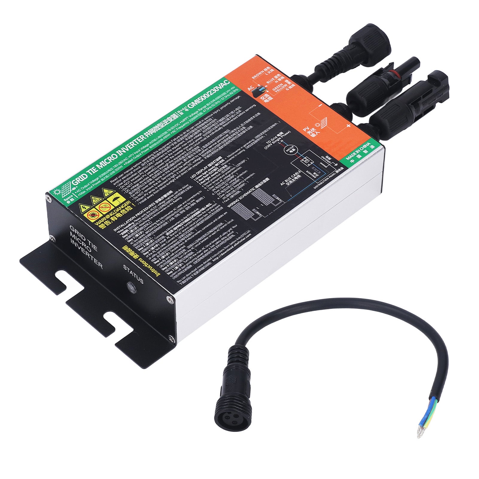 Connexion réseau micro-onduleur MPPT onde sinusoïdale pure Solar micro ...