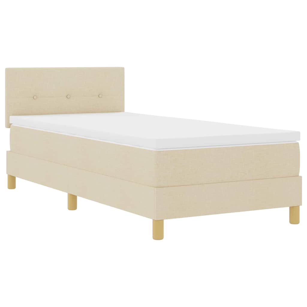 Lit simple | Lit adulte | Lit Box Spring avec Matelas & LED Crème ...