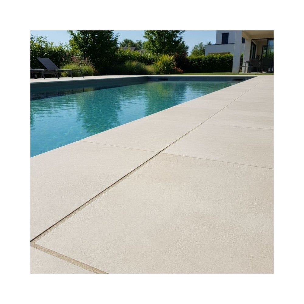Margelle de piscine céramique Minéralys 60x30x2cm - Ivory | Bricoman