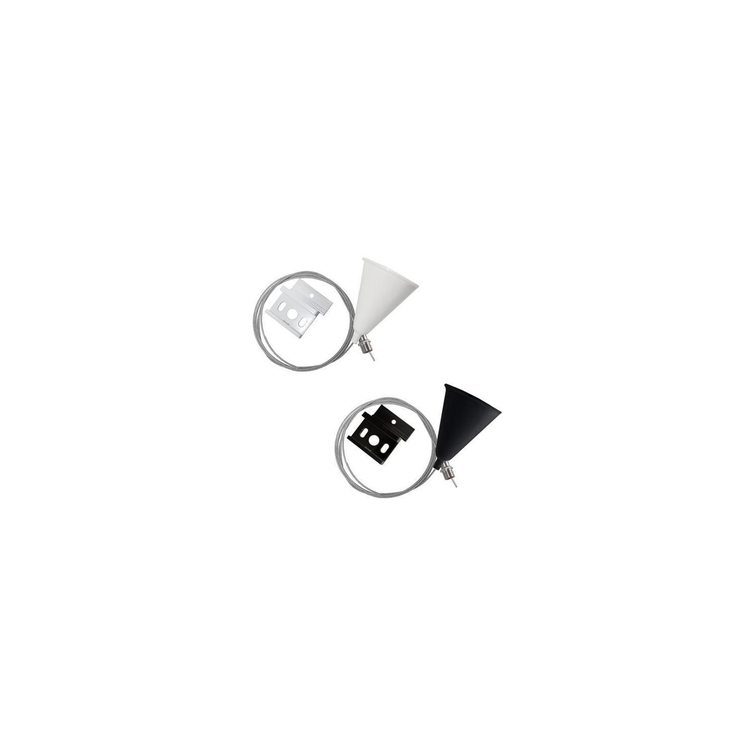 Ledkia Kit de Suspensión para Carril Monofásico Aluminio Negro PC ...