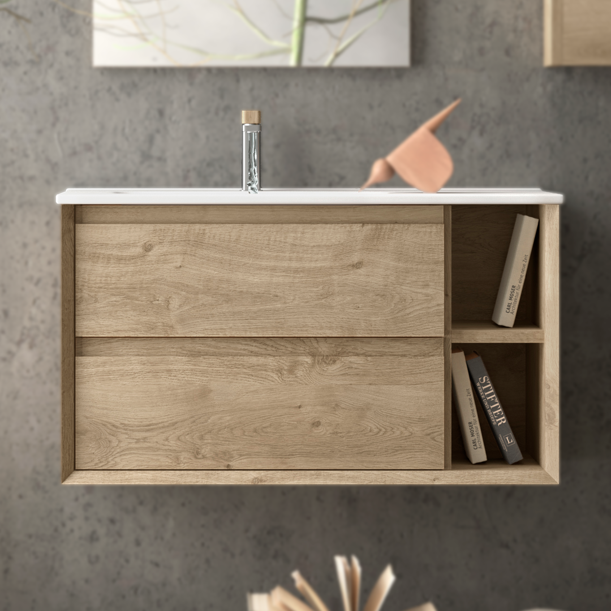 Mueble de Baño Con Lavabo HOLE, Ancho de 80 cm | Leroy Merlin
