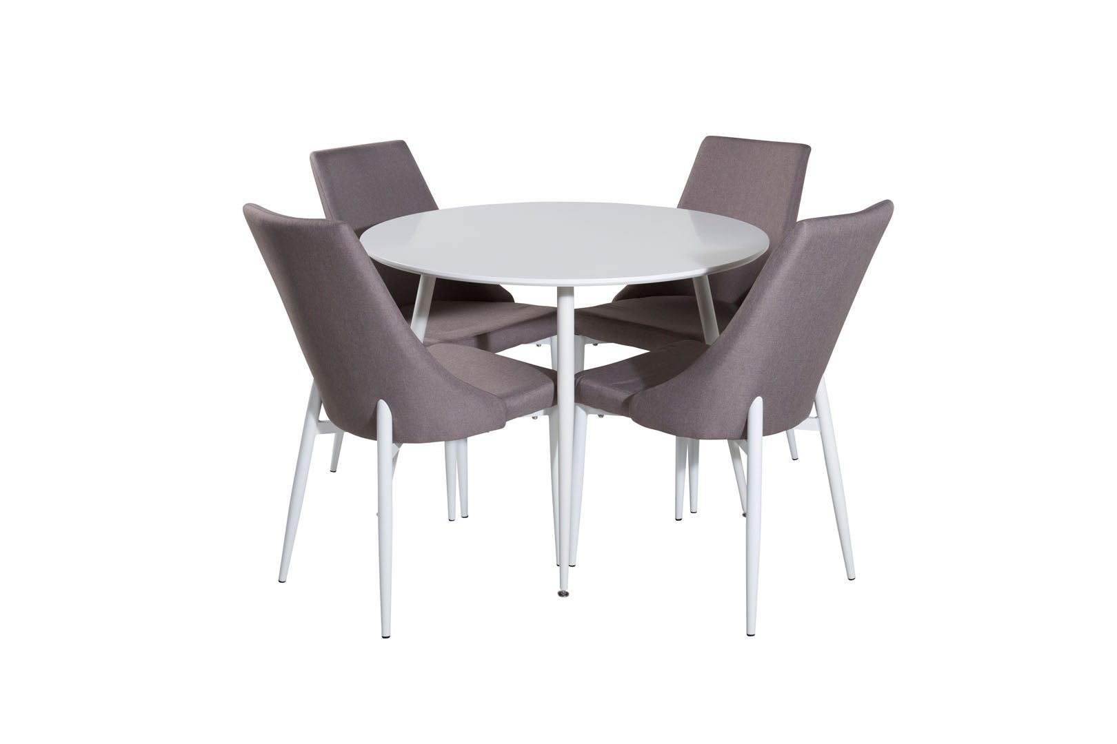 PlazaWHWH100 ensemble table, table blanc et 4 Leone 2.0 chaises gris ...