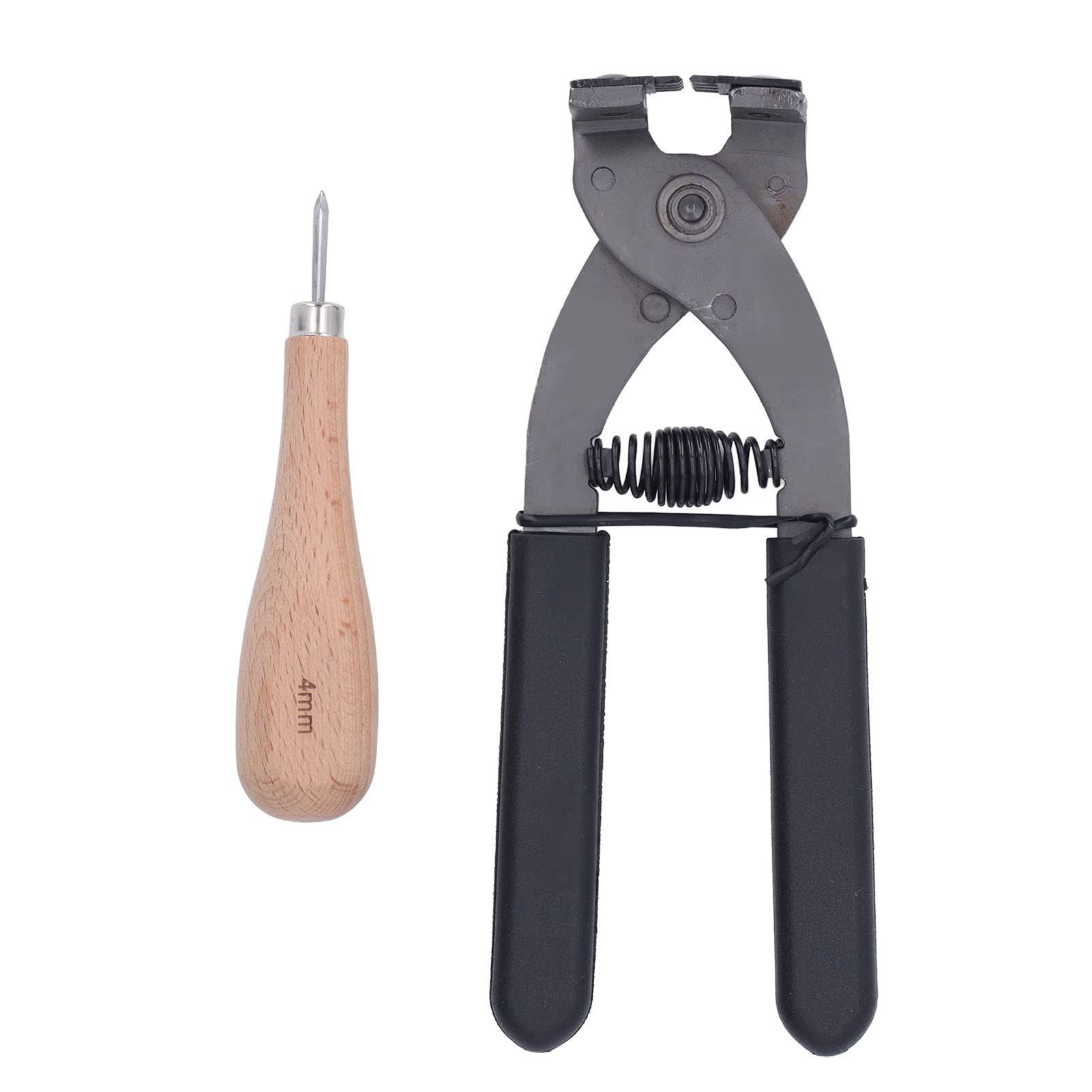 PINCE SILENCIEUSE POUR CUIR MANCHE NOIR 4MM 4 DENTS POINÇON DIAMANT KIT ...
