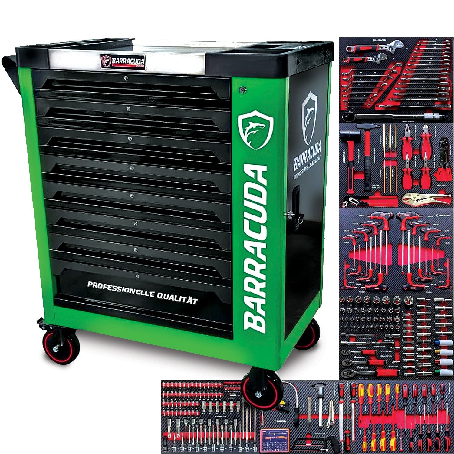Servante d'atelier/ Chariot Barracuda Tools Rock PRO+ 8 tiroirs 7 ...