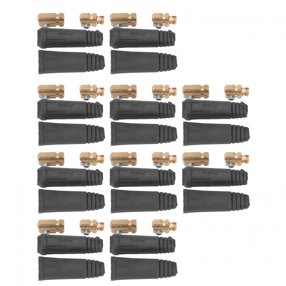 10Set Connettore Cavo Saldatura Spina Gomma Ottone Europeo Saldatrice ...