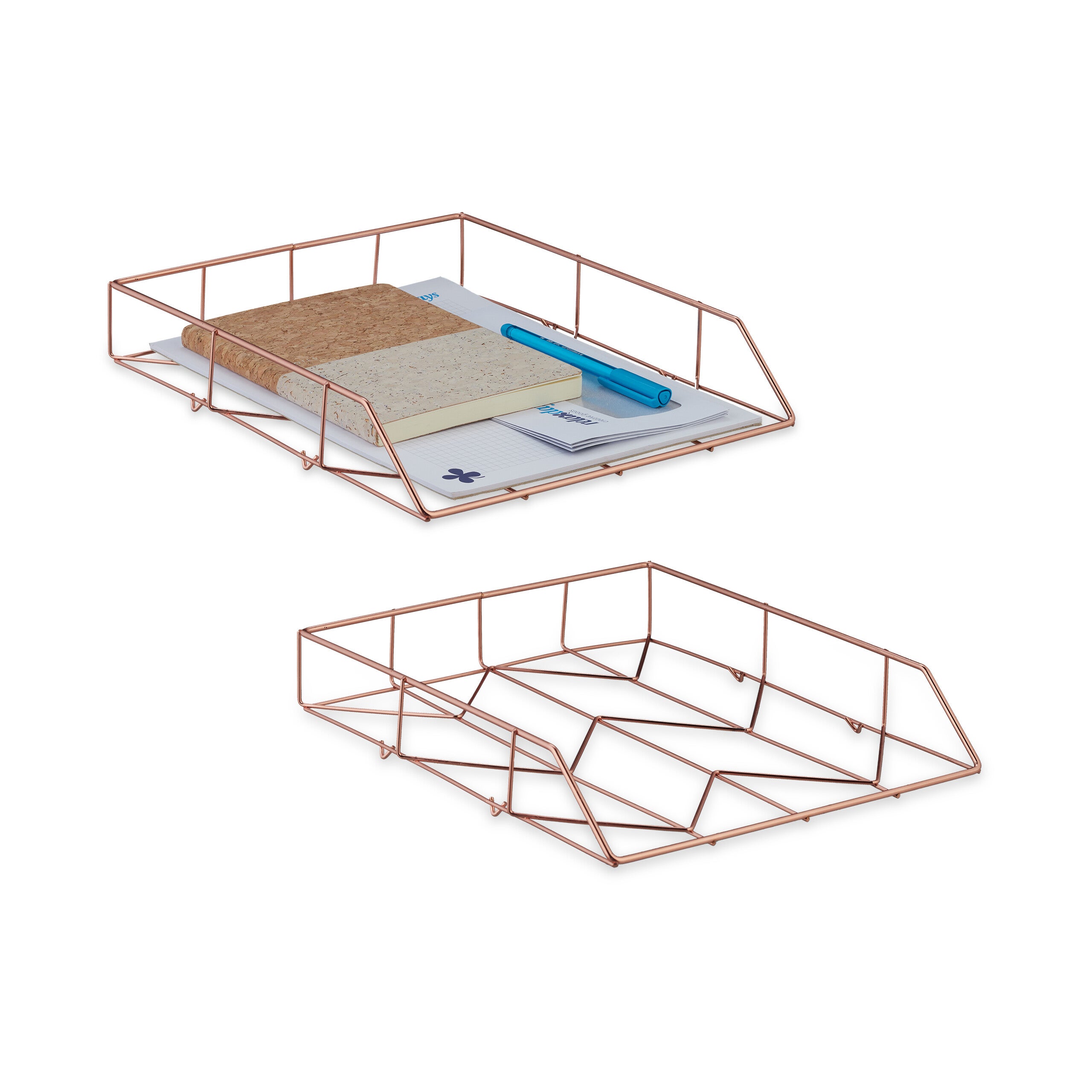 Relaxdays Bandejas Documentos Set 2, Metal, Cestos Correspondencia, 5 ...