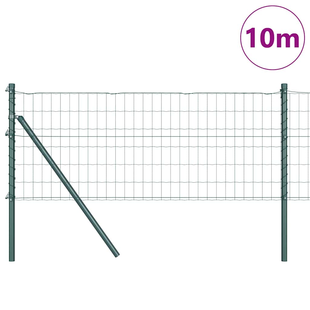 Reja con postes Verde 0.6 x 10 m Acero - COMFORTXL | Leroy Merlin