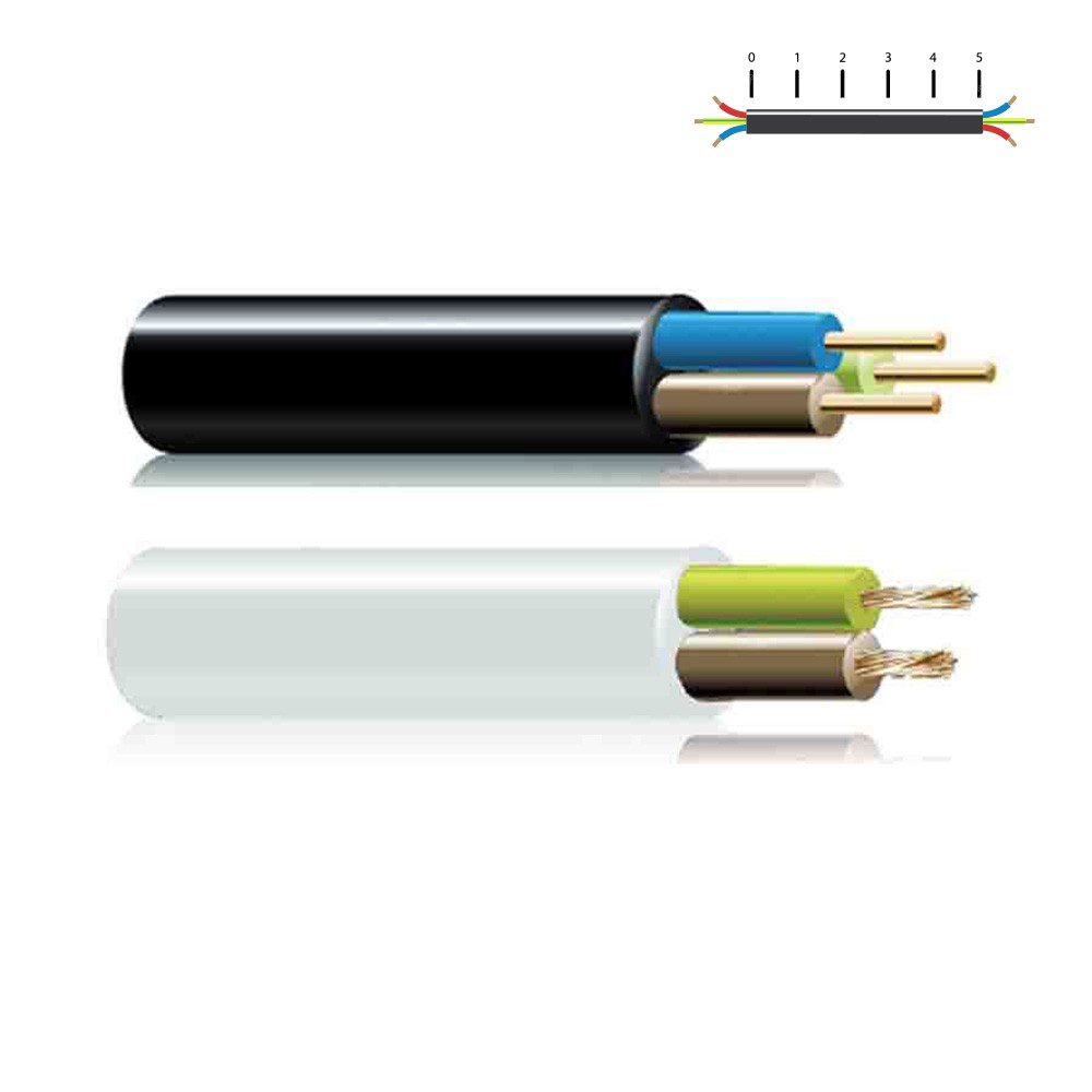 Câble acrylique 3x2,5mm blanc euro/mts | Leroy Merlin