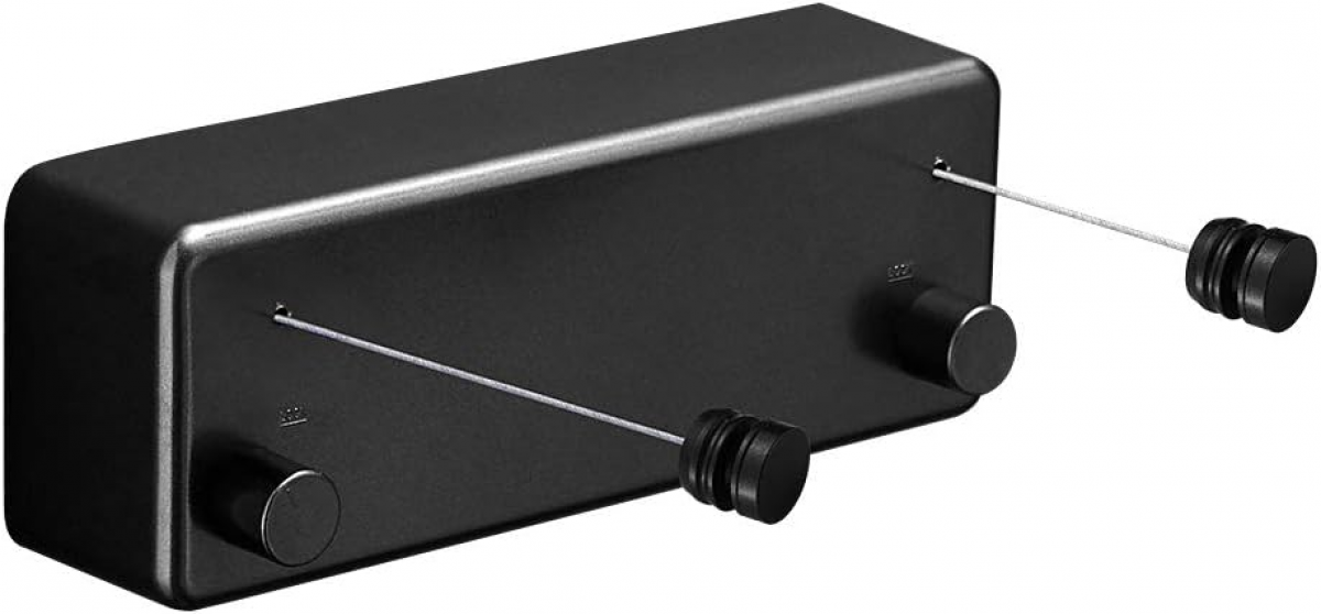 Tendedero telescópico de pared con cuerdas dobles ajustables, acero ...