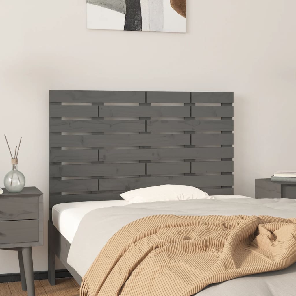 Tête de lit murale Gris 81x3x63 cm Bois massif de pin | Leroy Merlin