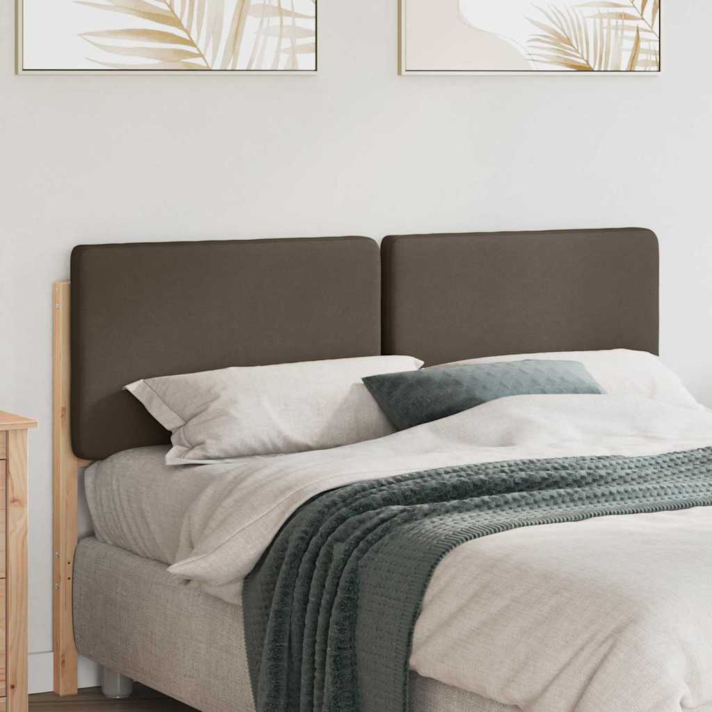 Tête de lit capitonnée Marron et Taupe 140 cm Pin massif | Leroy Merlin