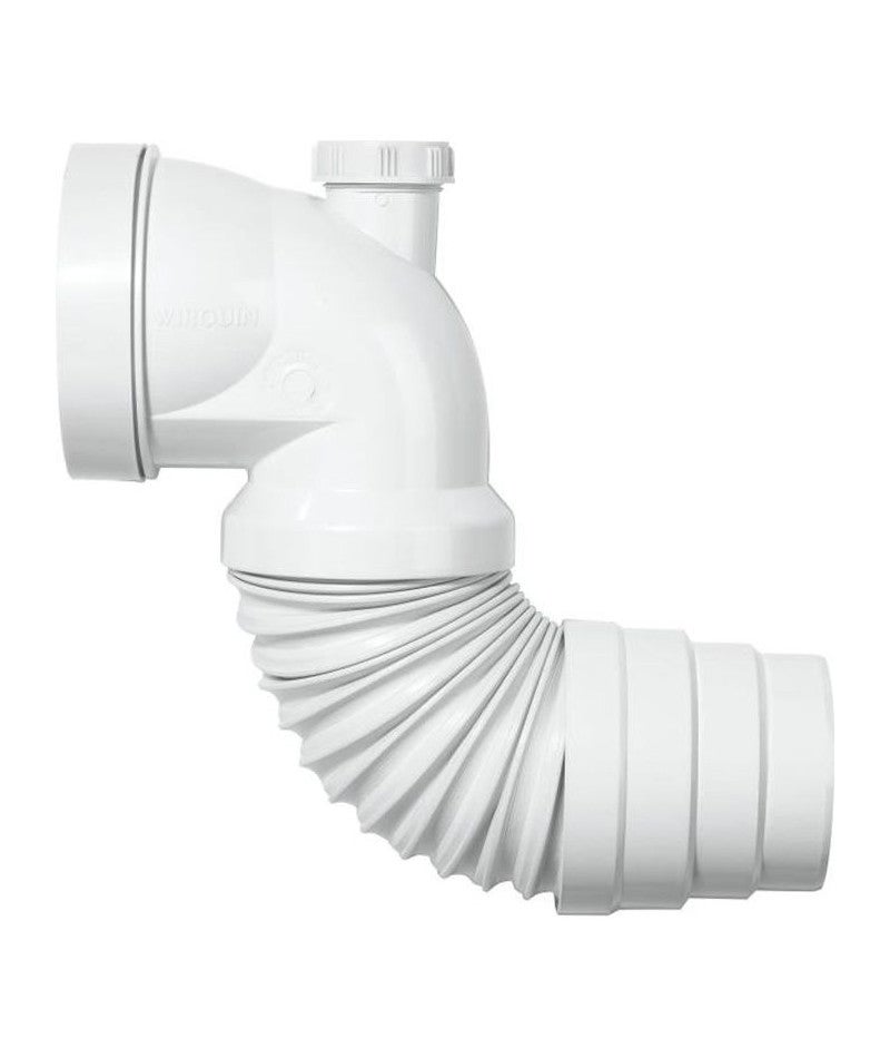 WIRQUIN Pipe coudée extensible avec piquage | Leroy Merlin