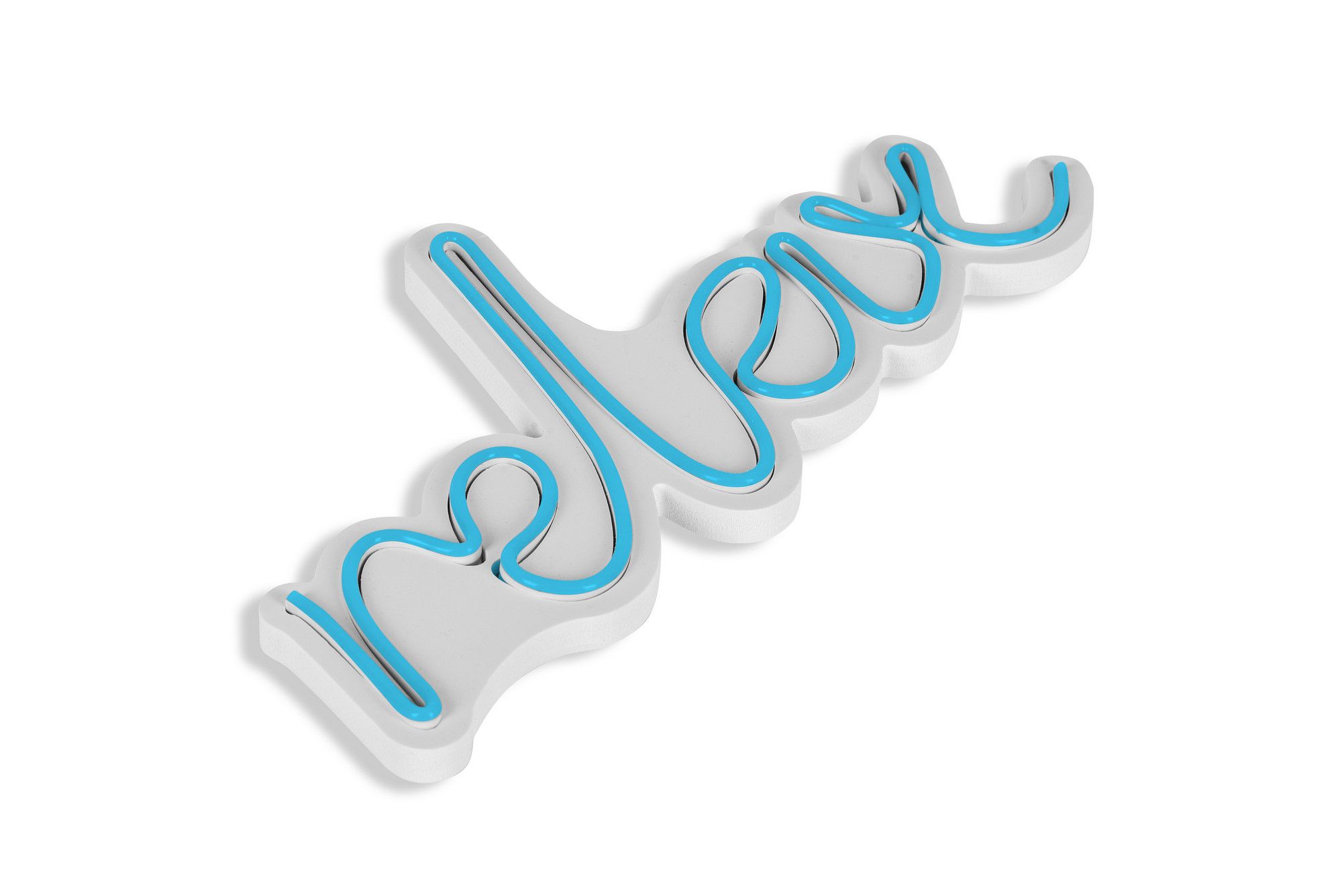 Lettrage mural Lucendi L38xH15cm 'relax' Néon Bleu | Leroy Merlin