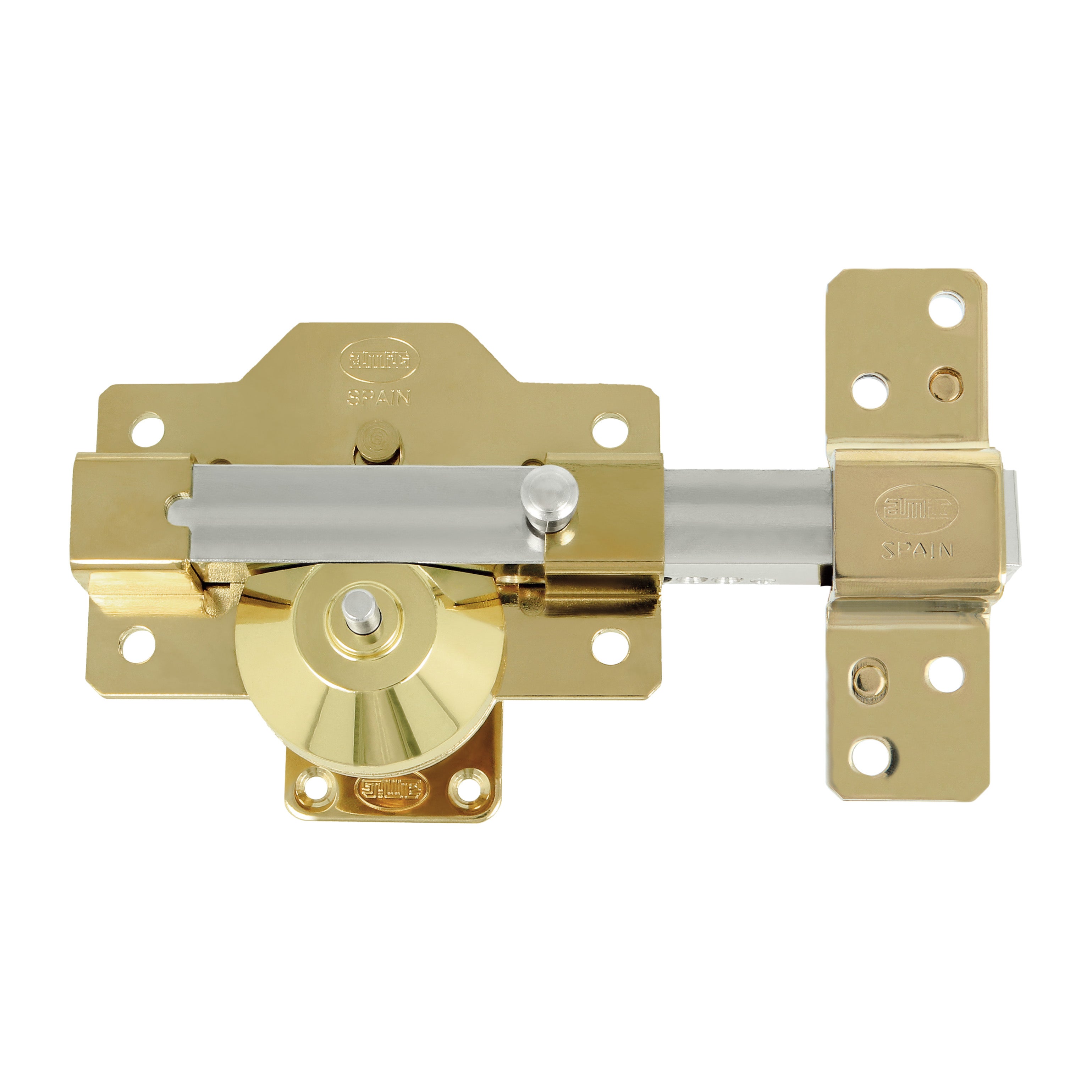 Amig - Cerrojo de Sobreponer con Cilindro Redondo y Pestillo Mod. 1PLUS ...