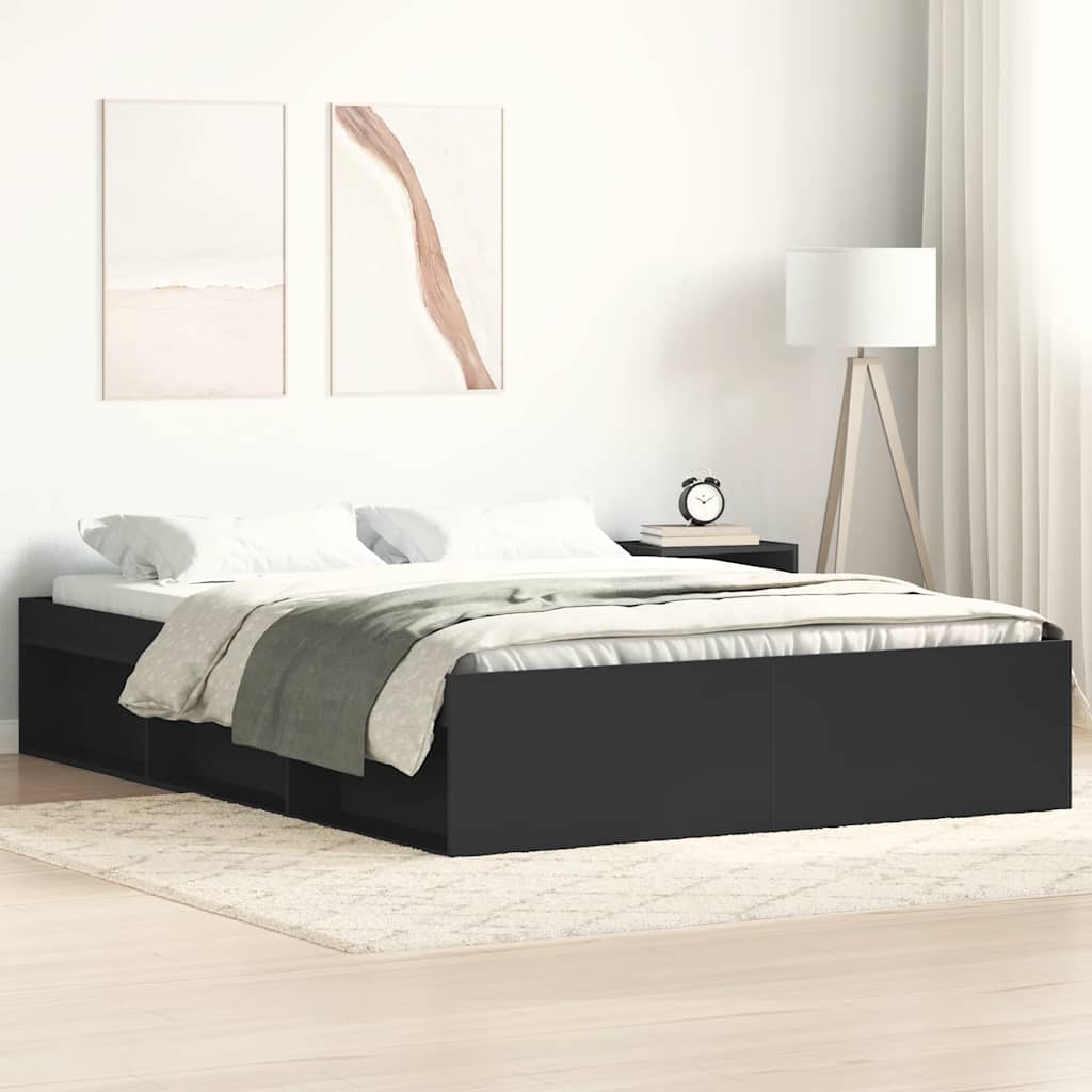 Estructura de cama negra 140x200 cm | Leroy Merlin