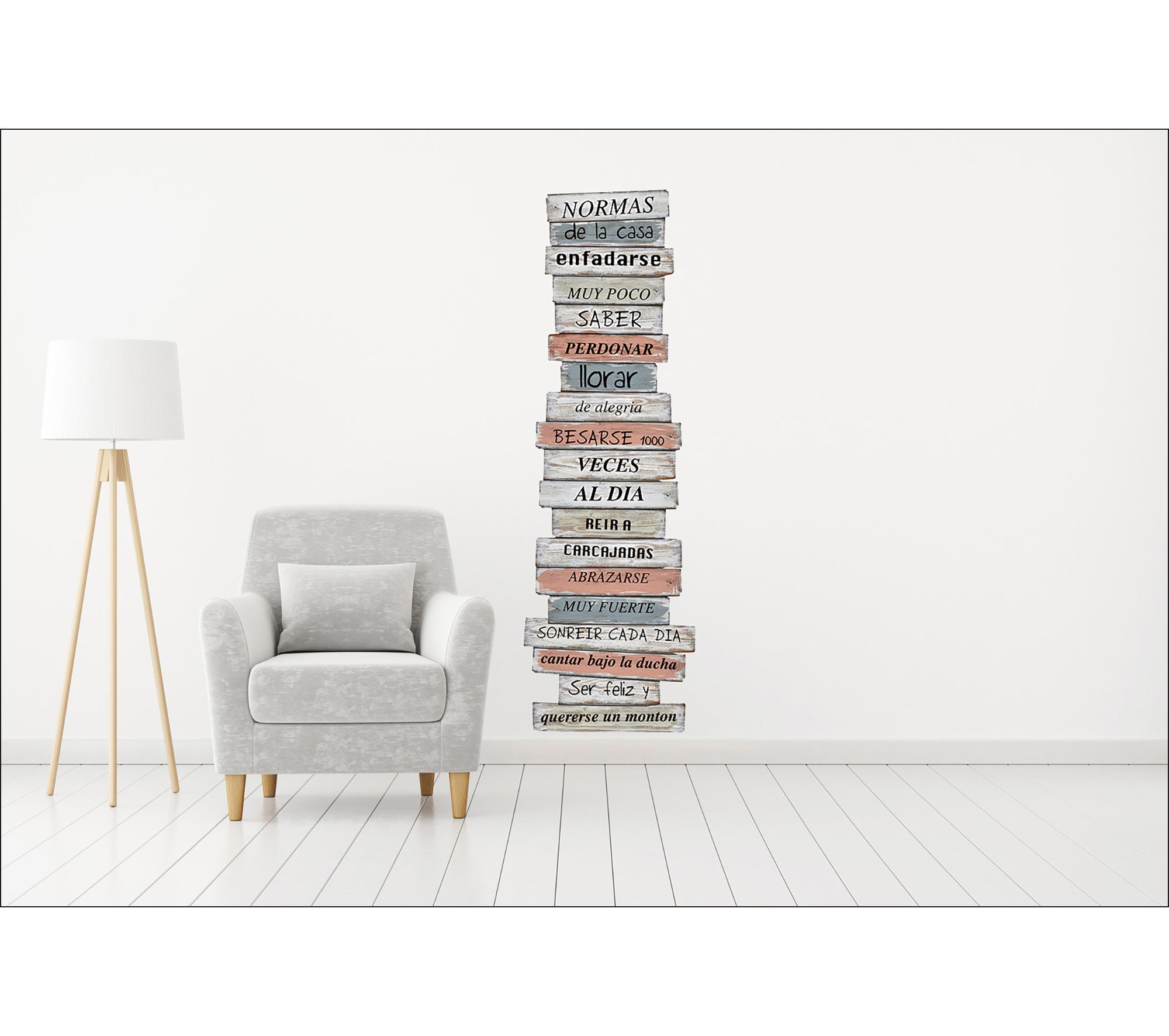 Stickers y vinilos decorativos infantiles, panel sobre las reglas de la ...