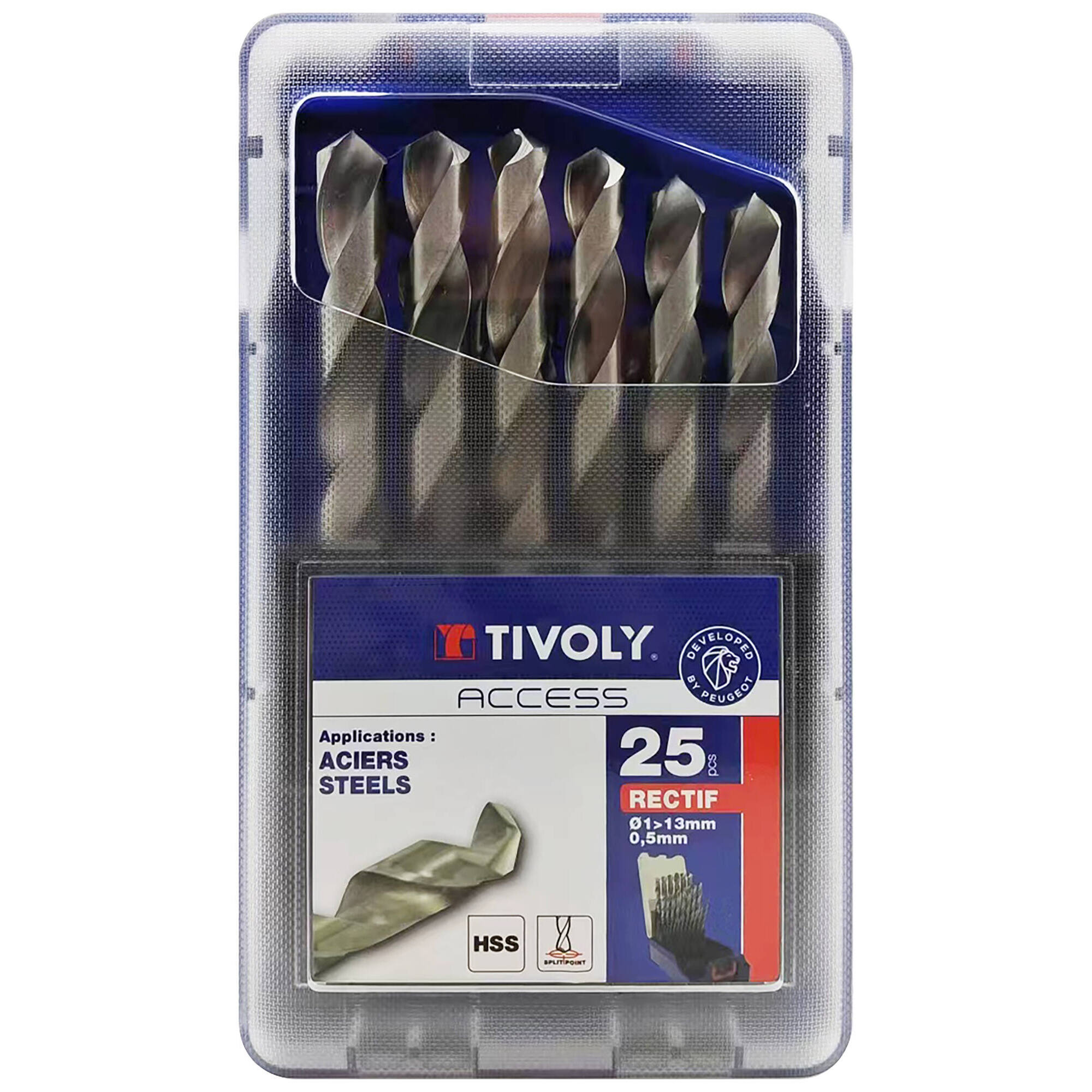Tivoly • Coffret 25pcs de Forets Métaux rectifiés HSS, Ø1 à 13mm par 1 ...