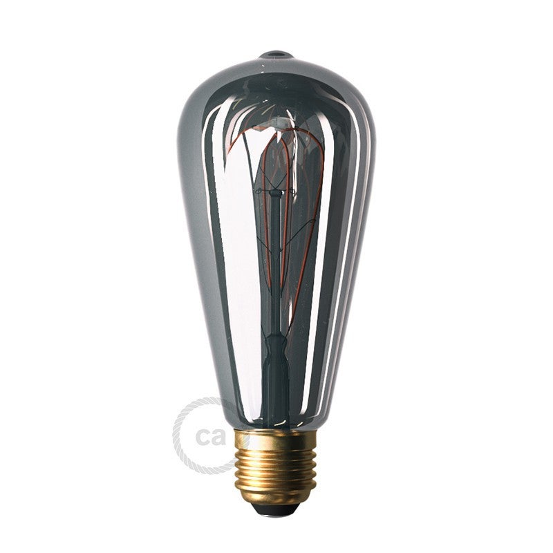 Daylight Italia - Ampoule Smoky LED Edison ST64 Filament Courbe à ...