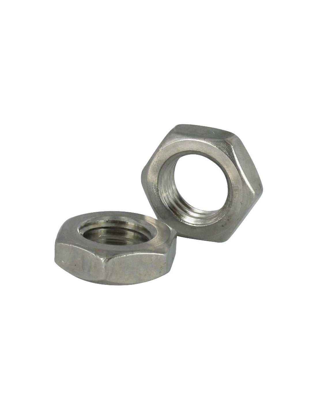 Ecrou hexagonal bas hm/contre Ecrou Pas à gauche M5 Inox A4-200 pièces ...