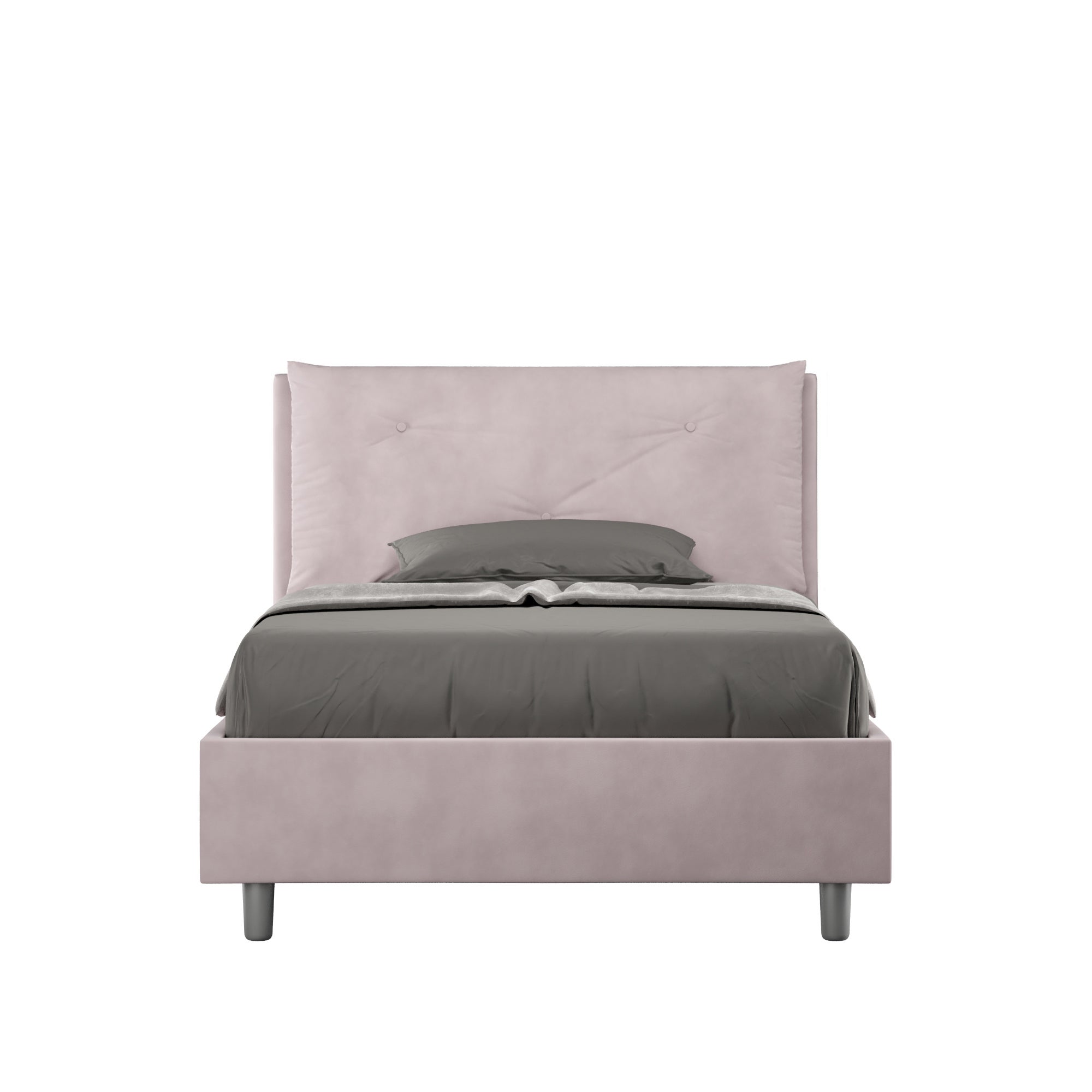 Appia Grand lit queen size avec conteneur rembourré en microfibre ...