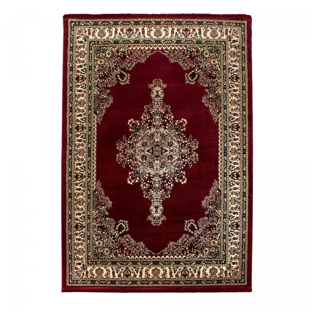 Tapis orient 200x290 rectangle rouge tissé motifs orientaux BISKO 2 ...