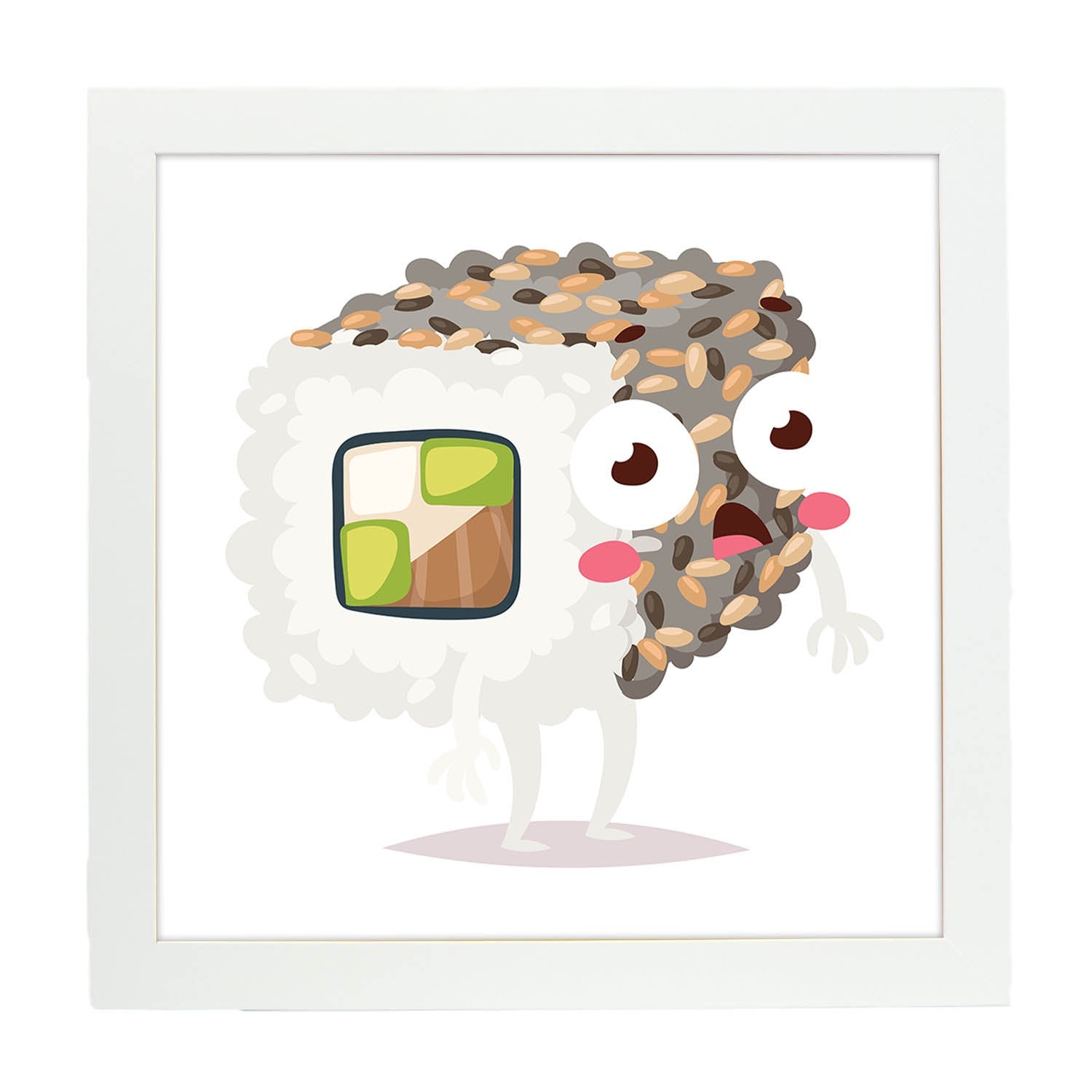 Set Di Liste Di Suthi. Tre Fogli Da Inquadrare Con Immagini Di Sushi ...