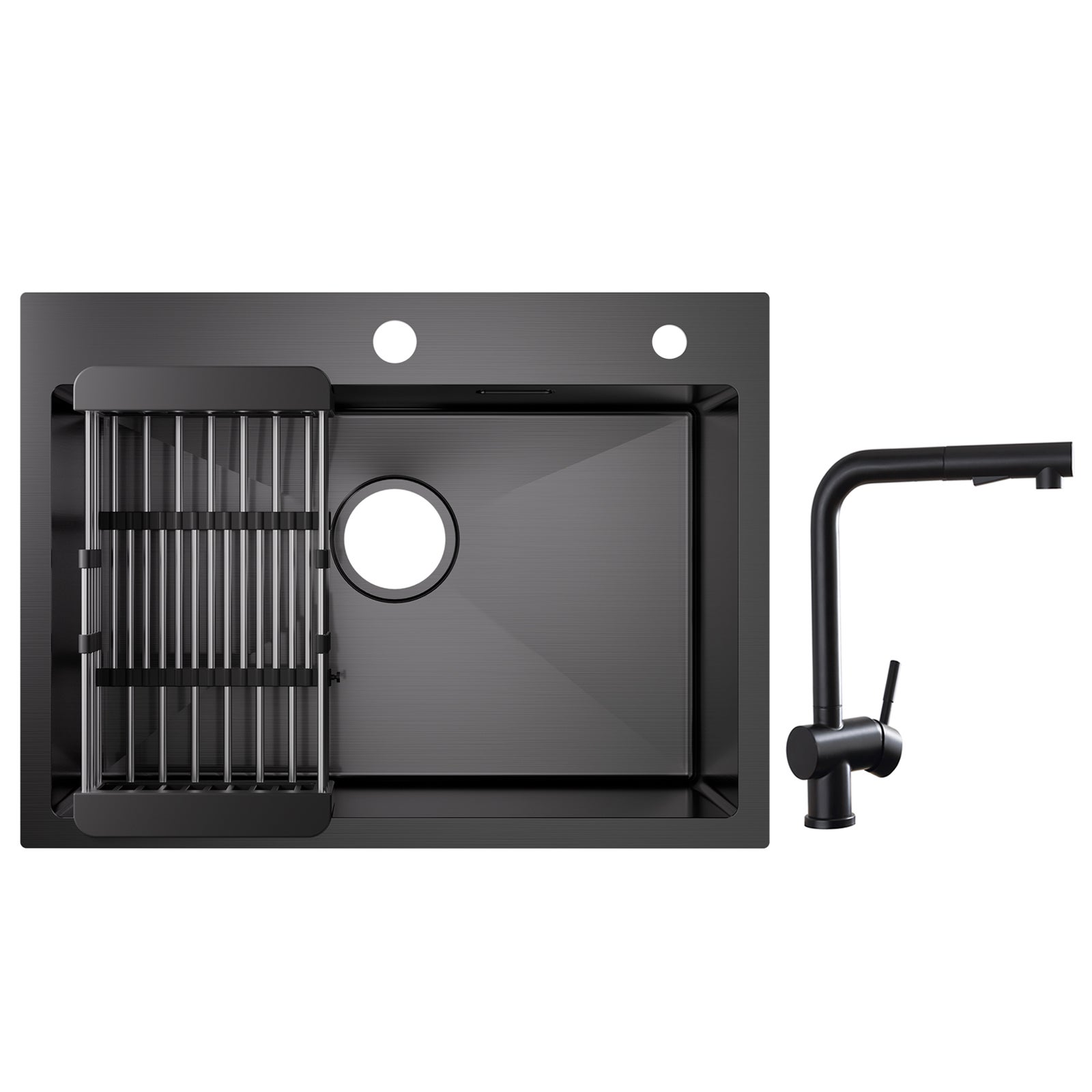 Cecipa max Évier 1 Bac Inox avec Panier de Drainage - Évier de Cuisine ...