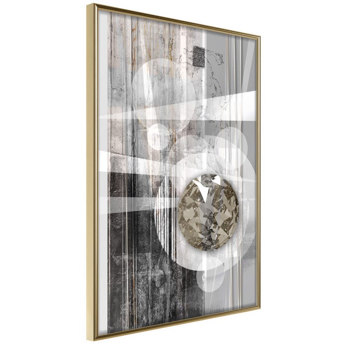 Affiche Murale Encadrée "Hidden Diamond" 30 x 42 cm Or | Leroy Merlin