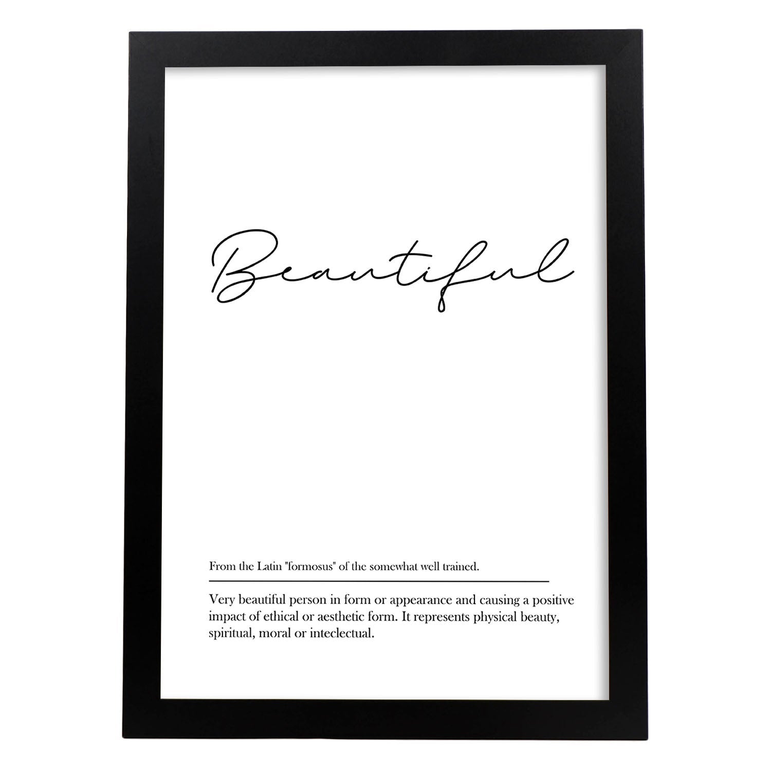 Lamina Con Definicion En Ingles De Beautiful. Poster De Palabras Con ...