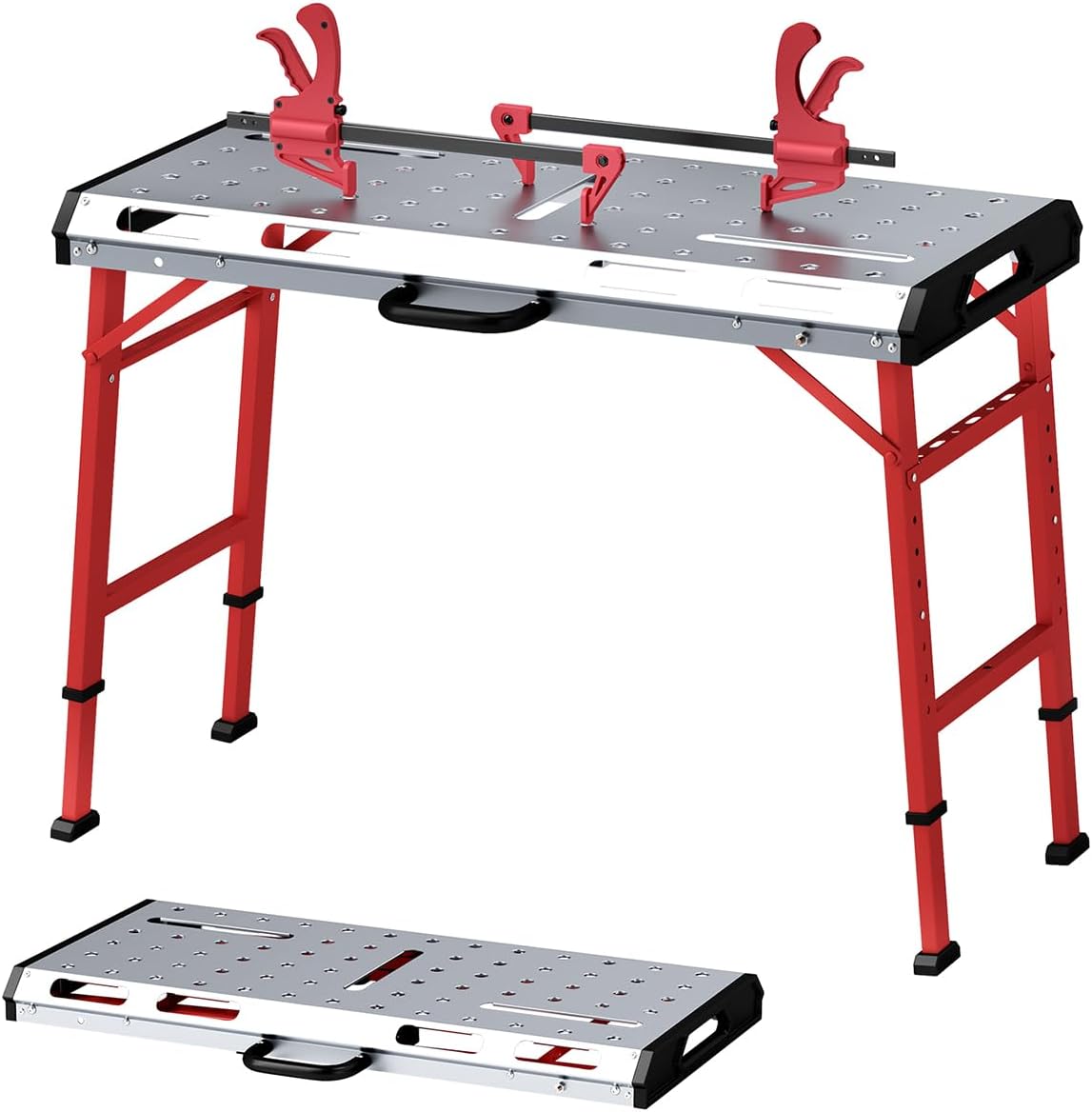 Table Établi Pliante, Station de Travail Robuste, Capacité 450 kg, 2 ...