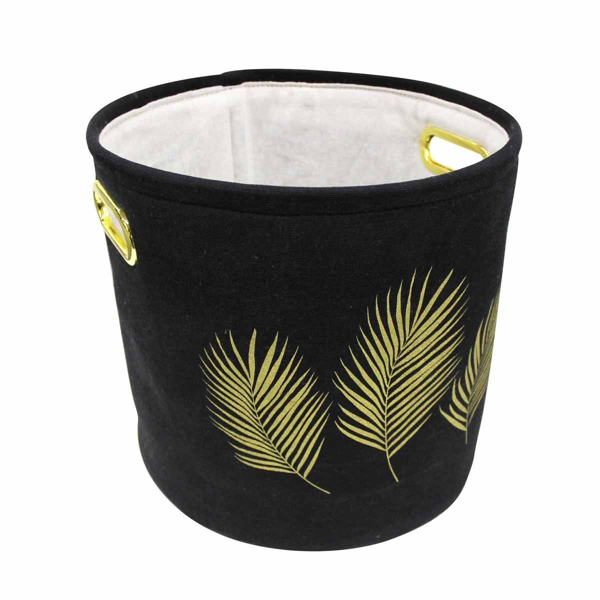 Panier de Rangement Imprimé "Orbella" 27cm Noir | Leroy Merlin