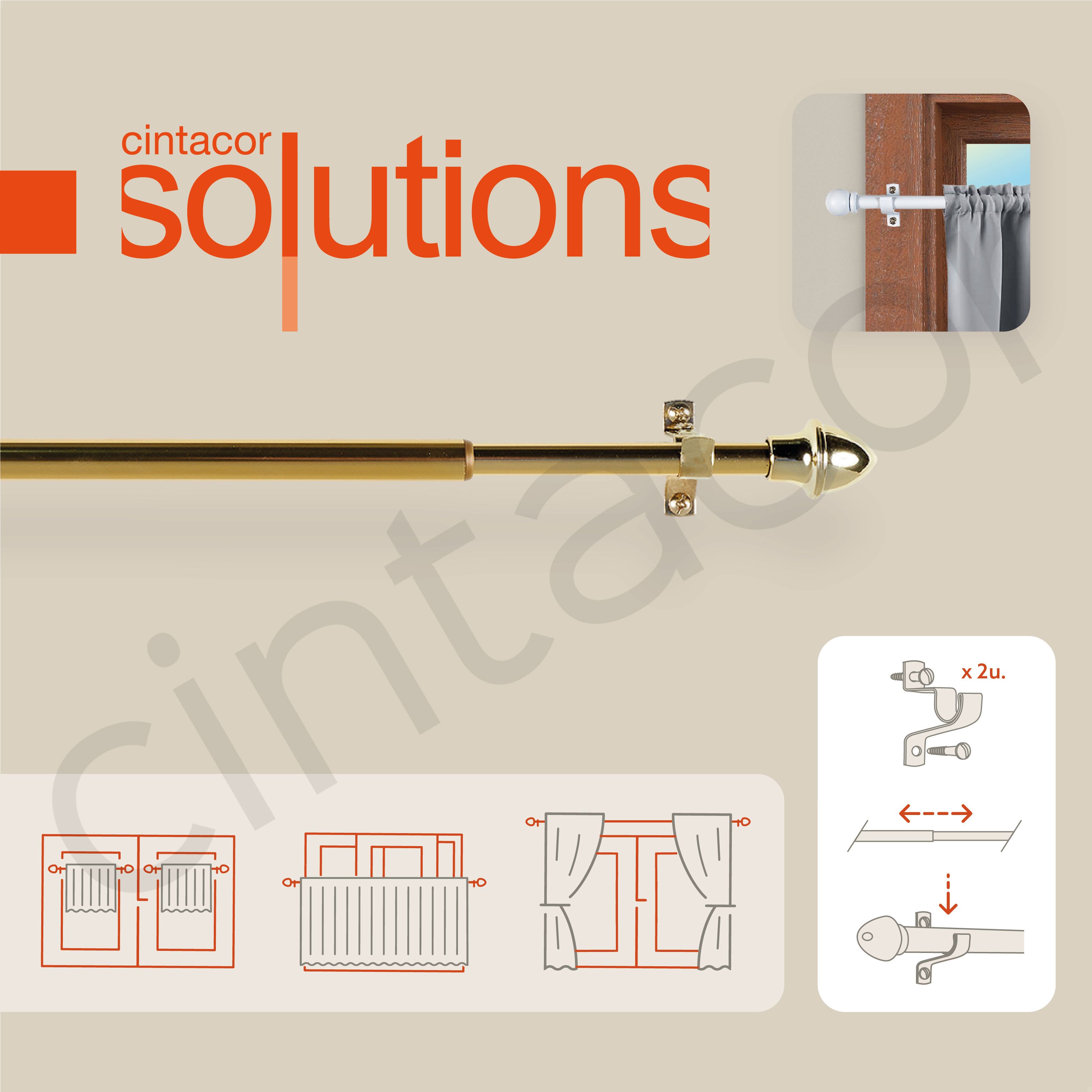 Barre de Vitrage Extensible Décorative, Tringle à Rideau pour Fenêtre ...