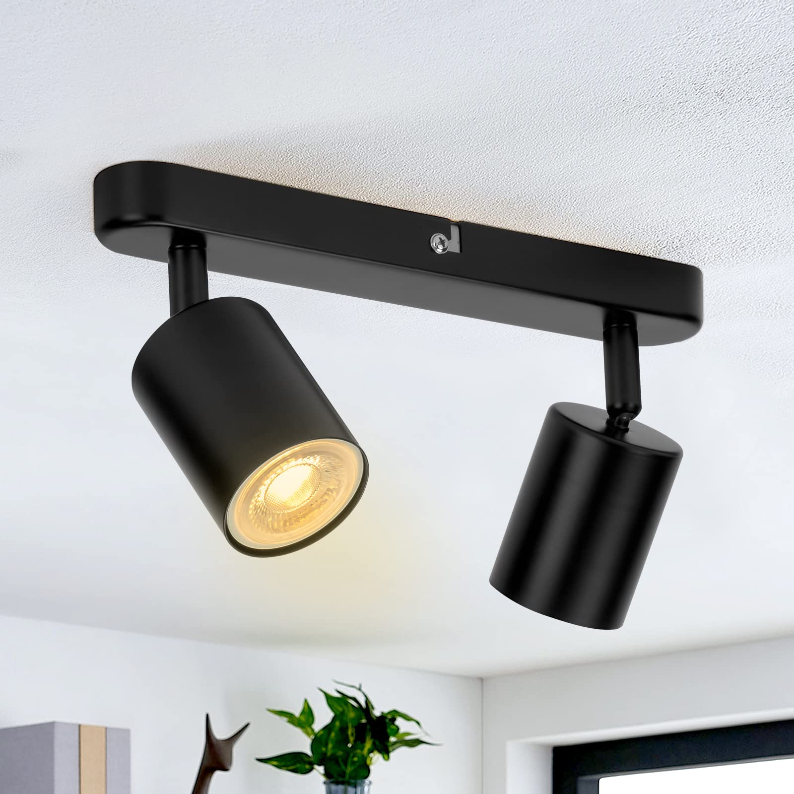 Spot de plafond bidirectionnel, plafonnier LED orientable GU10, spot ...